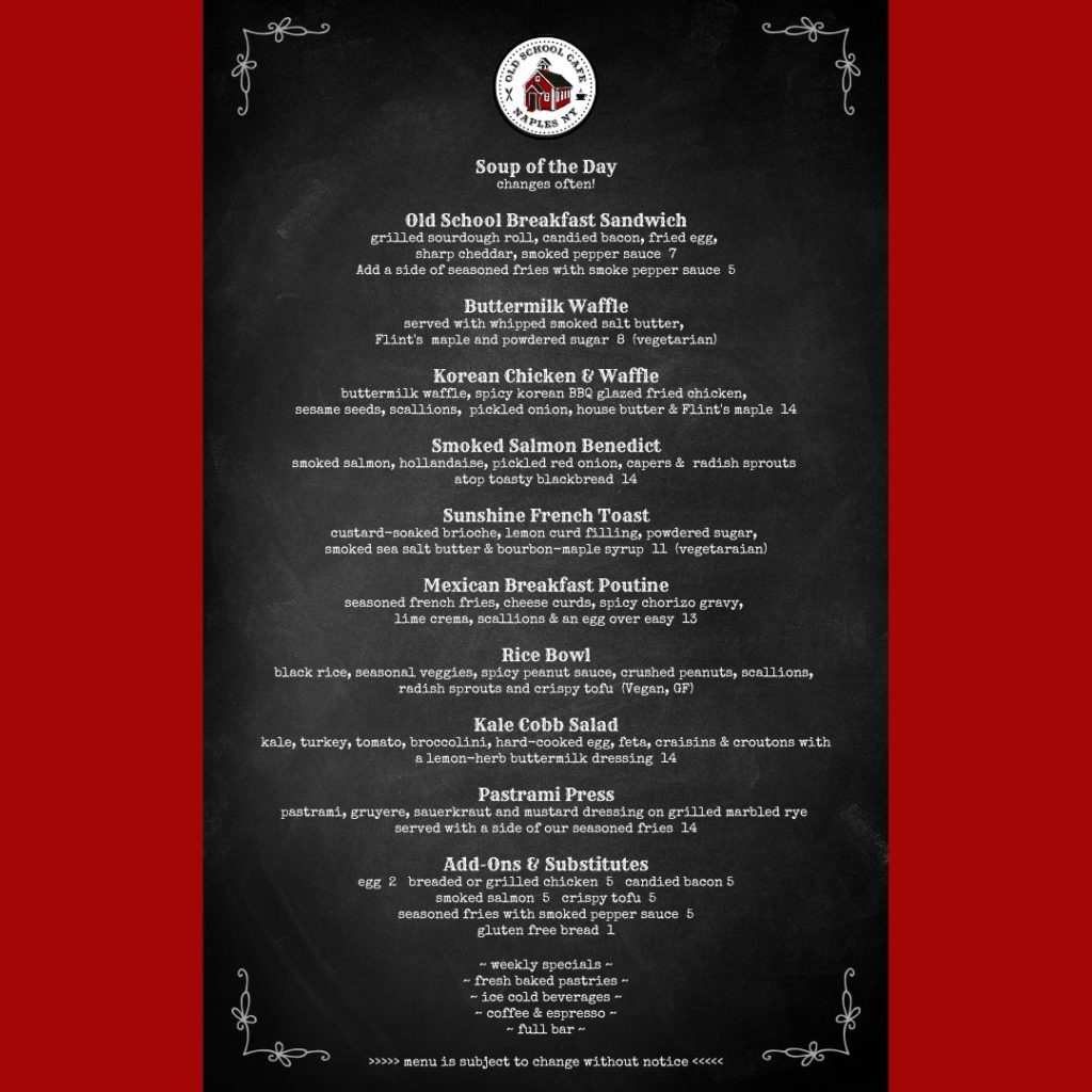 Old School Cafe | Naples, NY